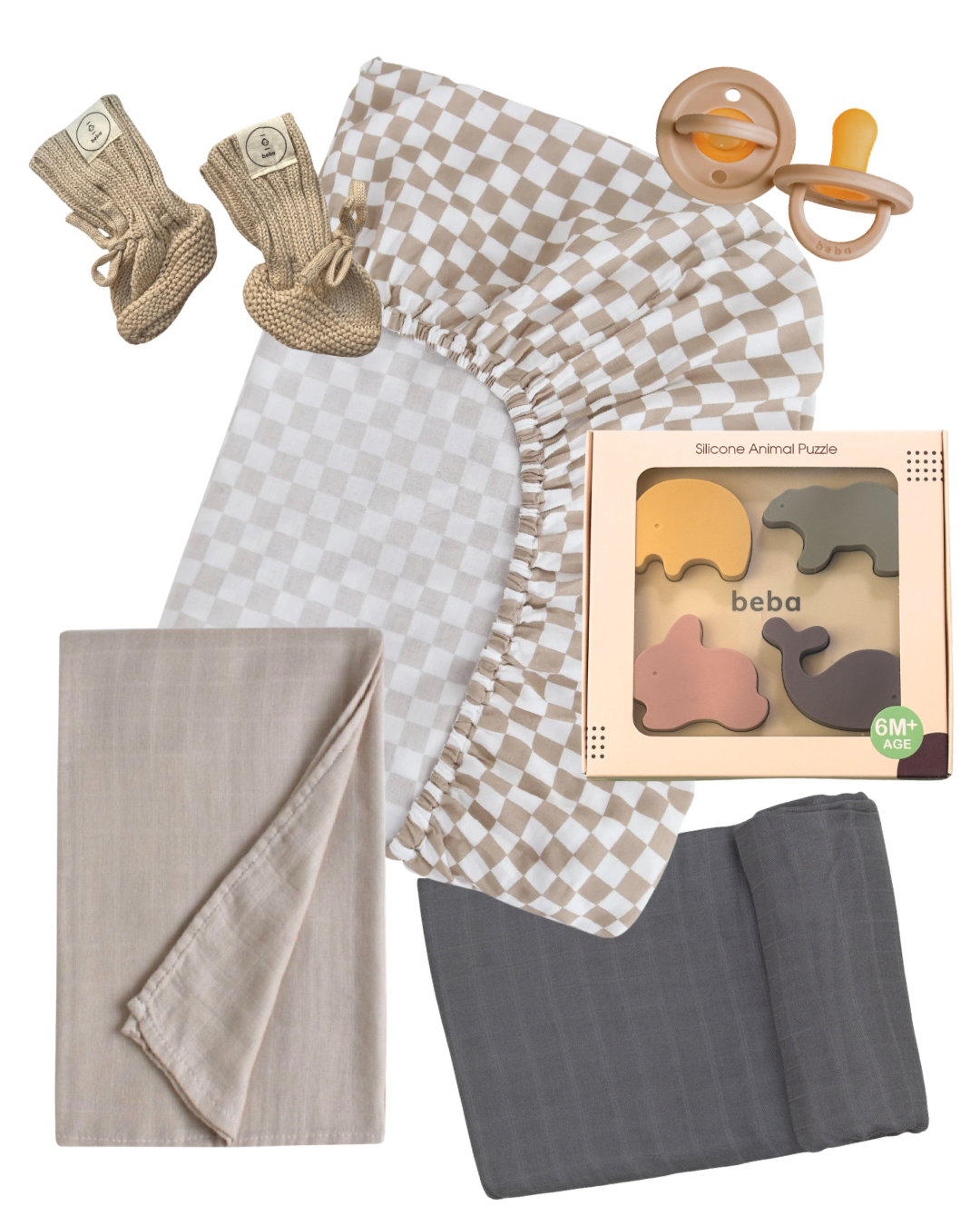 Timeless Taupe Baby Set (0-6m) | Beba Canada